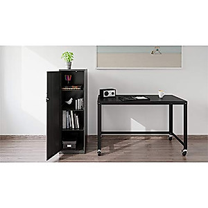 Hirsh Industries Space Solutions Metal 4 Shelf Personal Storage Locker Cabinet, Charcoal, Fully Assembled