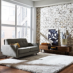 Amazon Brand – Rivet Sloane Mid-Century Modern Loveseat Sofa, 64.2"W, Pebble Grey