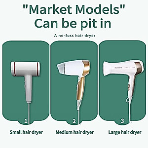 Hair Dryer Holder, Bathroom Adhesive Blow Dryer Holder, Wall Mounted Hair Dryer Rack, Hair Care Tools Storage Box- Easily Control All Kinds of Hair Dryers (Orange)