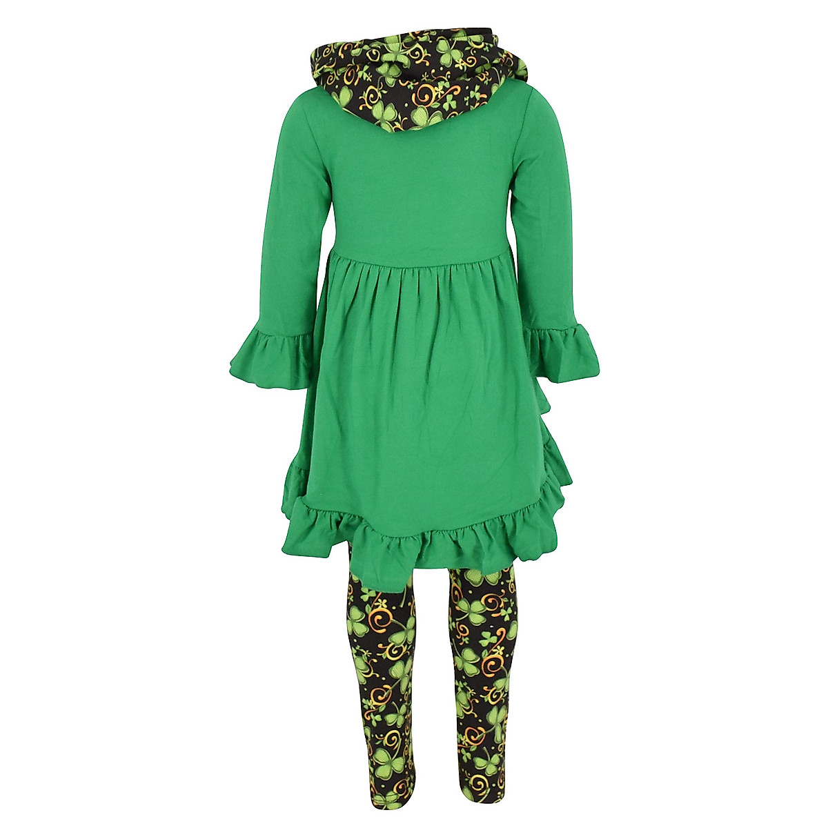 Unique Baby Girls St Patrick's Day Luck of the Irish Legging Set (10/5XL, Green)