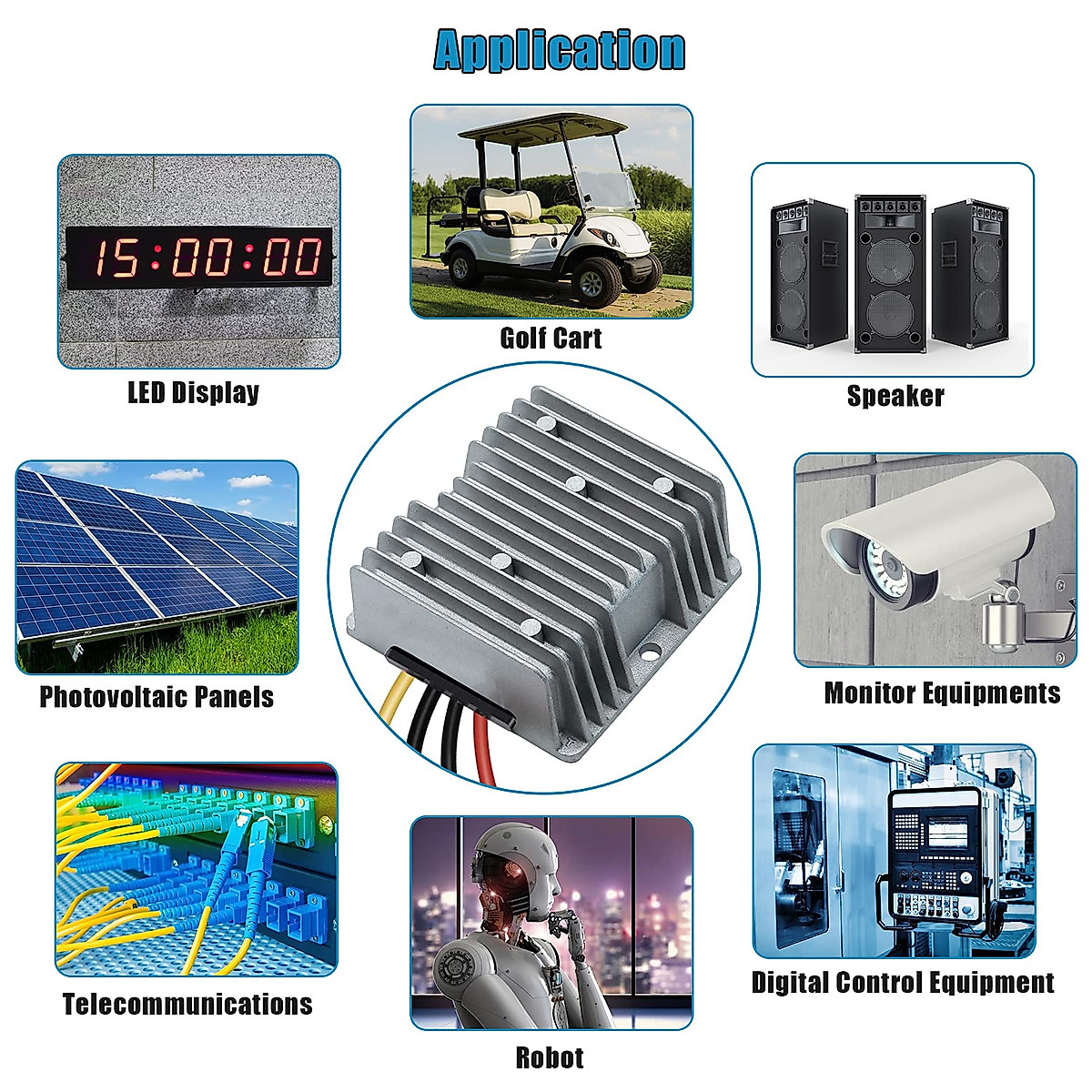 48V Step Down to DC 12V 20A 240W DC/DC Converter Regulator Buck Reducer Waterproof for Golf Cart Club Car LED Strip Light