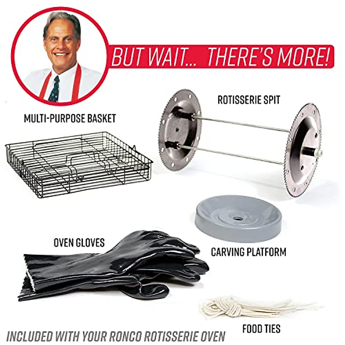 Ronco 5500 Series Rotisserie Oven, Stainless Steel Countertop Rotisserie Oven, 3 Cooking Functions: Rotisserie, Sear and No Heat Rotation, 15-Pound Capacity