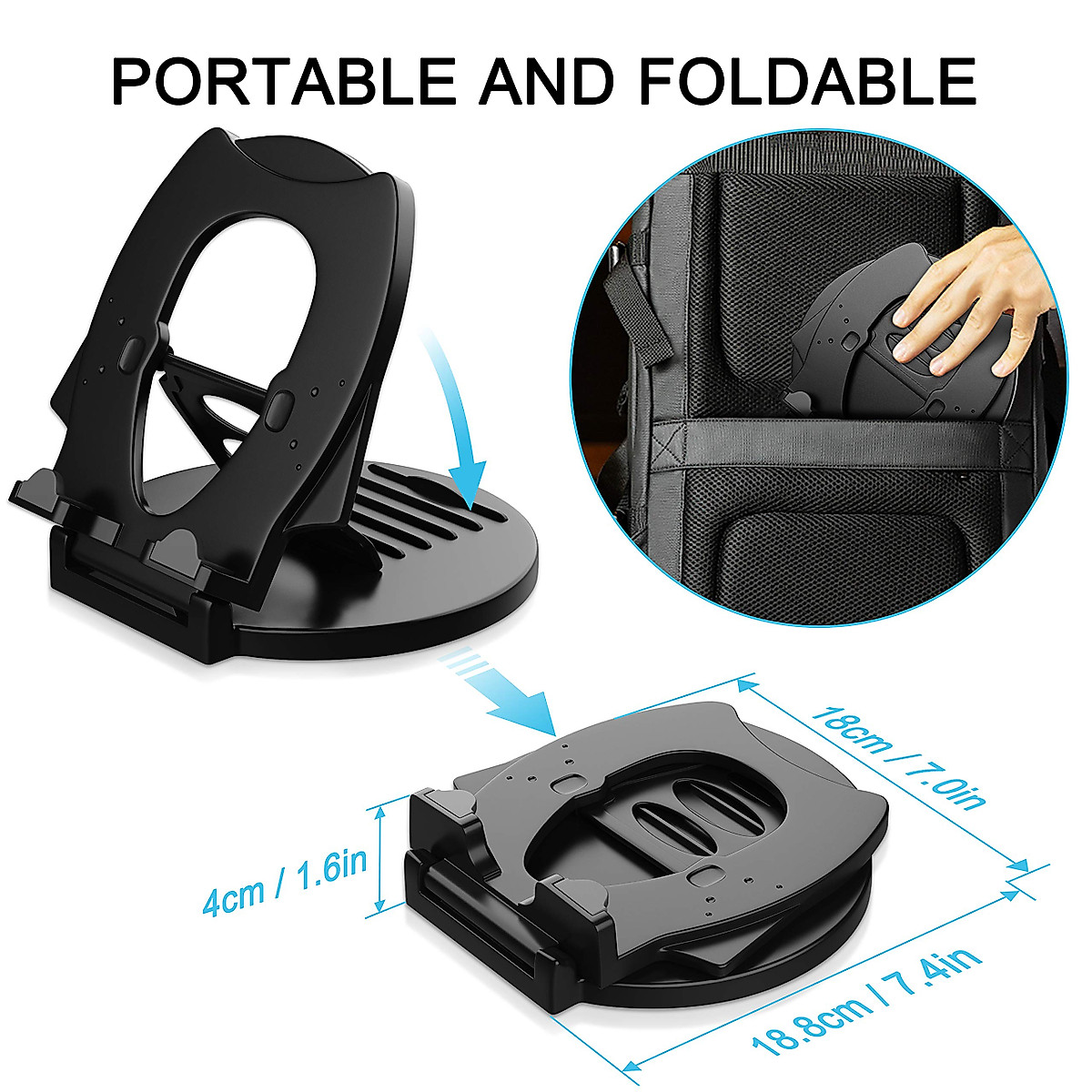 AboveTEK Tablet Stand, 360° Rotating Commercial iPad Stand, Swivel Design for Store Retail Office Bedside Showcase Reception Kitchen Home