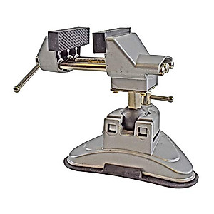Yost Tools Yost V-275 Portable Vacuum Base Vise, Pivots Multi-Angle, 2.75” Jaw Width, (1 Pack), Silver