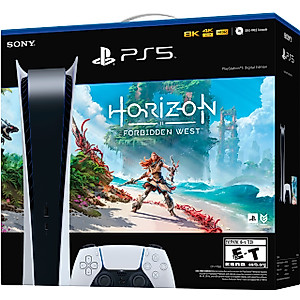 Playstation 5 Digital Edition PS5 Console Horizon Forbidden West Bundle (^Disc Free) - U Deal (Renewed)