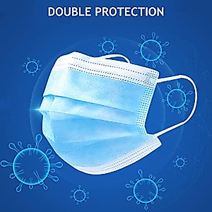 2000PCS Bulk Wholesale Face Masks for Business and Home Use-Disposable Face Mask-Blue 3 Ply Face Mask Cup Dust Masks PPE Filter Protection Face Masks