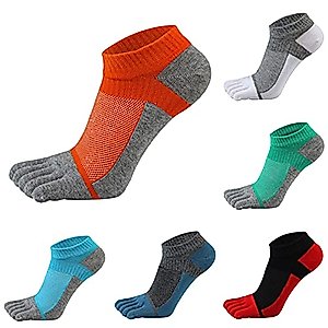 Men's Fashion Breathable Five-Toe Sock Sports Socks Low Home Socks Socks Women Compression Breathable (R, One Size)