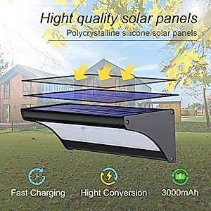 Solar Motion Lights Outdoor Waterproof Dawn to Dusk Lighting 48LED for Garden Yard Patio Garage Porch