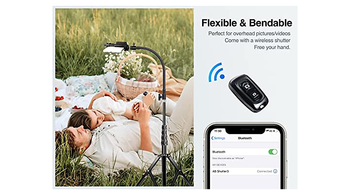 Elitehood 81" Tall Tripod for iPhone & Android