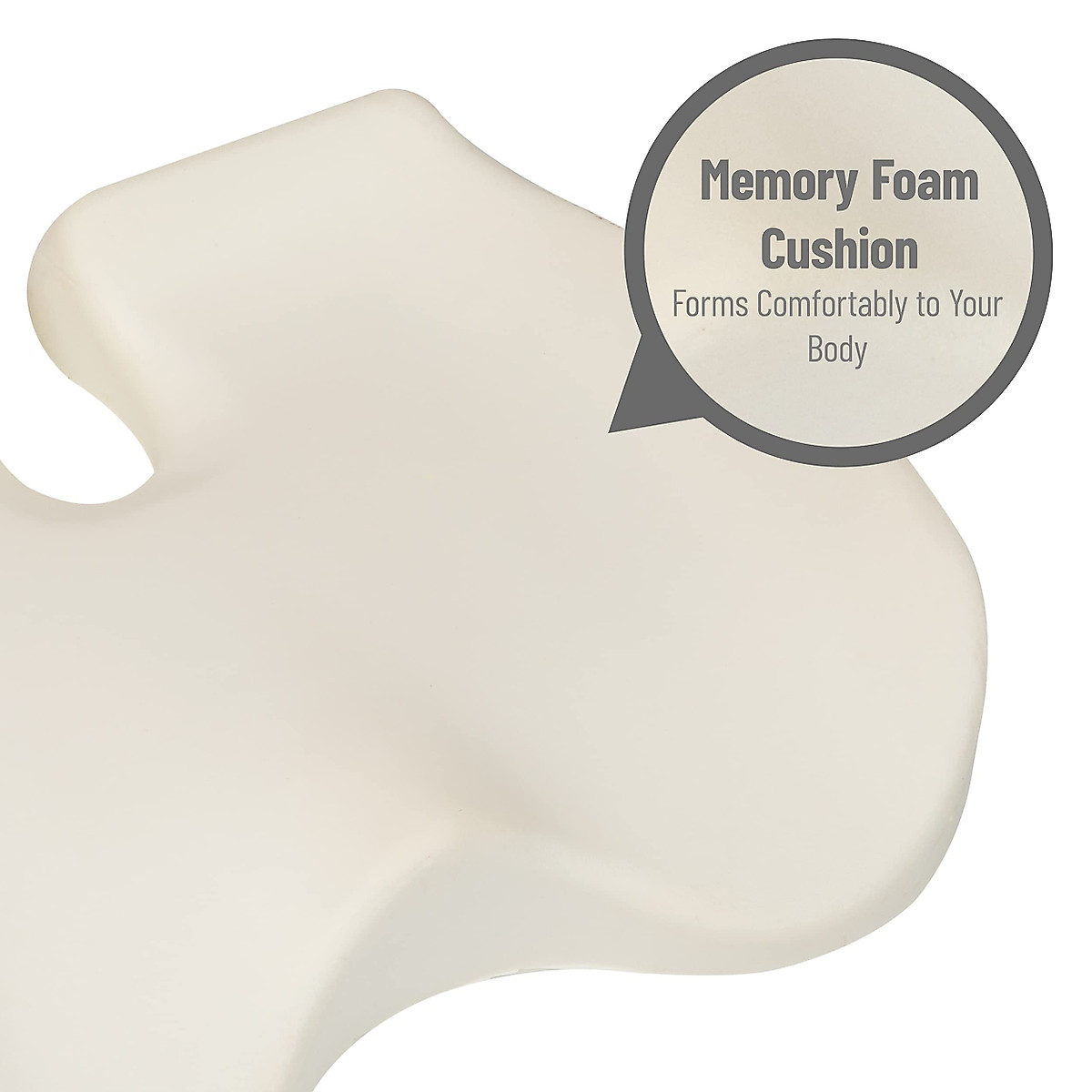 Mind Reader Office Chair Cushion, Ergonomic, Orthopedic, Portable, Car Seat, Memory Foam, 18.25" L x 15.5" W x 4" H, Gray