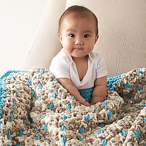 Bernat Baby Blanket Yarn, 3.5oz, Super Bulky 6 Gauge - White - Single Ball Machine Wash & Dry