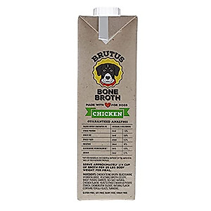 Brutus Bone Broths Chicken Bone Broth Wet Dog Food, 32 oz.