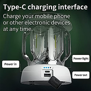 LED Camping Lantern,Rechargeable Retro Camping Light,Battery Powered Hanging Candle Lamp ,Portable Waterpoor Outdoor Tent Bulb, Emergency Lighting for Power Failure （Green）