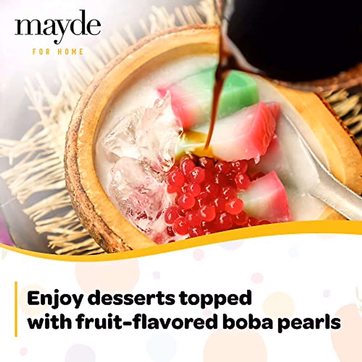 Mayde 6-Flavor Popping Boba Pearls Party Kit (6-Pack, 490 Grams)