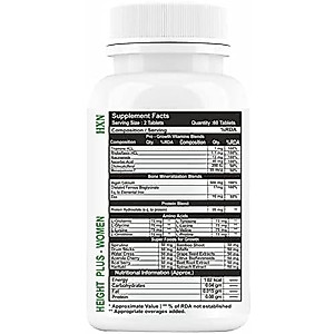 JEVR Height Increase Medicine for Women Enriched with Essential Amino Acids, and Ayurvedic Superfoods for Women- 60 Tablets (Pack 1)