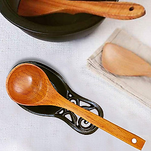 Spoon Rest Vintage Metal Kitchen Spoon Rest, Cast Iron for Cooking Home Decor, Coffee Gold Color
