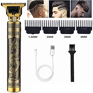 Professional Cordless Hair Trimmer, T-Blade Hair Clippers for Men, Zero Gapped Trimmer Rechargeable Beard Trimmer Edgers Clippers, 1600.0 Ounce