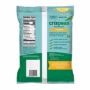 Beech-Nut Crispeas Cheese Baked Pea Puffs Toddler Snack, 1.4 oz Bag
