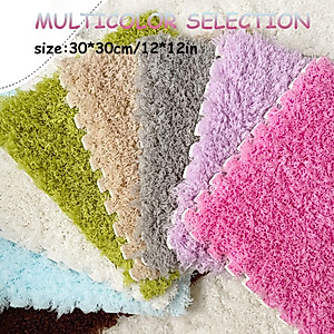 Square Foam Play Mat -30pcs 12x12x0.4in Thicken Interlocking Puzzle Plush Floor Tiles with Edges,Soft Non-Slip Climbing Carpet,for Room Floor(Size:Green+White)