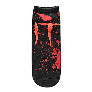 Hyp IT Movie Pennywise You'll Float Too Stephen King Juniors/Womens 5 Pack Ankle Socks
