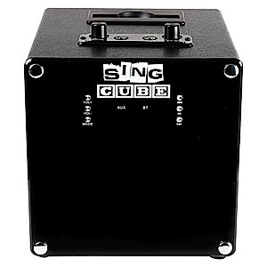 SingCube Rechargeable Bluetooth Karaoke Machine Lights and Two Microphone, 5W (SINGCUBE01)