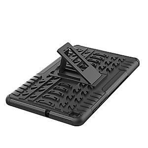 Case for Tab A 8.0 Inch 2019 T295 DWaybox Rugged Heavy Duty Armor Hard Back Cover Case with Kickstand Compatible with Samsung Galaxy Tab A 8.0 Inch 2019 SM-T295/T290 (Black)