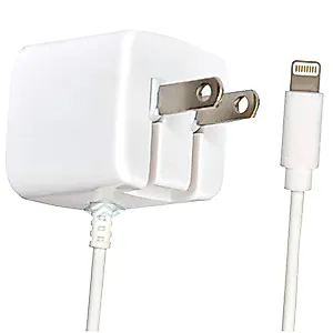 Lightningfast Fast Charger iPhone 14 Charger Block - Rapid 2.1a iPhone Fast Charger - Works With 20W 30W - Certified Lightning Apple Charger Block for iPhone 13 Pro Max Charger - Pins Fold - White 3ft