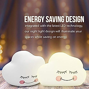 Night Light for Kids – LED Soft Light for Nursery Bed, AAA Battery Operated or Direct USB Charge – Lamp for Boy and Girl Children Bedroom, Perfect Toddler Gift Choice