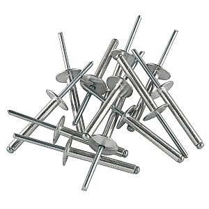 E-outstanding Core Pulling Rivet 60PCS 3/16x1-3/8inch(4.8x35mm) Large Flange Aluminum Blind Rivet Self-Plugging Open End Decorating Fastener Nails Pop Rivets