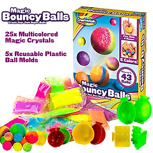 Creative Kids 2 in 1 Arts & Crafts Kit Set for Kids – Make Your Own Bouncy Ball Mega Bundle Set – Make Up to 118 Balls - Party Favor Arts Crafts Activities Gifts Toys for Kids Boys Girls Age 6+