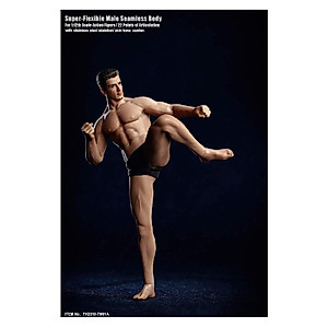 OBEST 1/12 Male Body 6 inch TBLeague Action Figure Full Set-Silicone Body+Head+Underwear-1/12 Scale Super Flexible Male Dolls for Arts/Drawings/Photography F Mezco SHF ML(PH2019-TM01A) (JH6N)