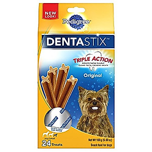 Pedigree Dentastix 24 Mini Treats Small/Toy Dogs (Pack of 2) 6oz Packaging May Vary