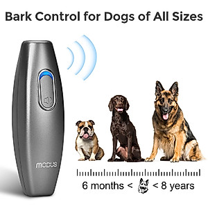 MODUS Bark Control Device - Anti Barking Device, 2-in-1 Dog Training Tool, 16.4 Ft Large Control Range, Safe to Use, Dog Silencer Dogs, Ultrasonic Dog Whistle Indoor&Outdoor