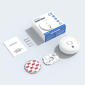 Ecoey Smoke Detector, 10 Year Fire Alarms Smoke Detectors，Smoke Detector Battery Operated with Photoelectric Sensor, Fire Alarm with Low Battery Indicator, Smoke Detectors Used in Home, FJ138, 6 Packs