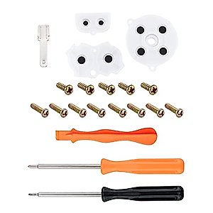 eXtremeRate Green Replacement Full Set Buttons for Gameboy Advance GBA - Handheld Game Console NOT Included