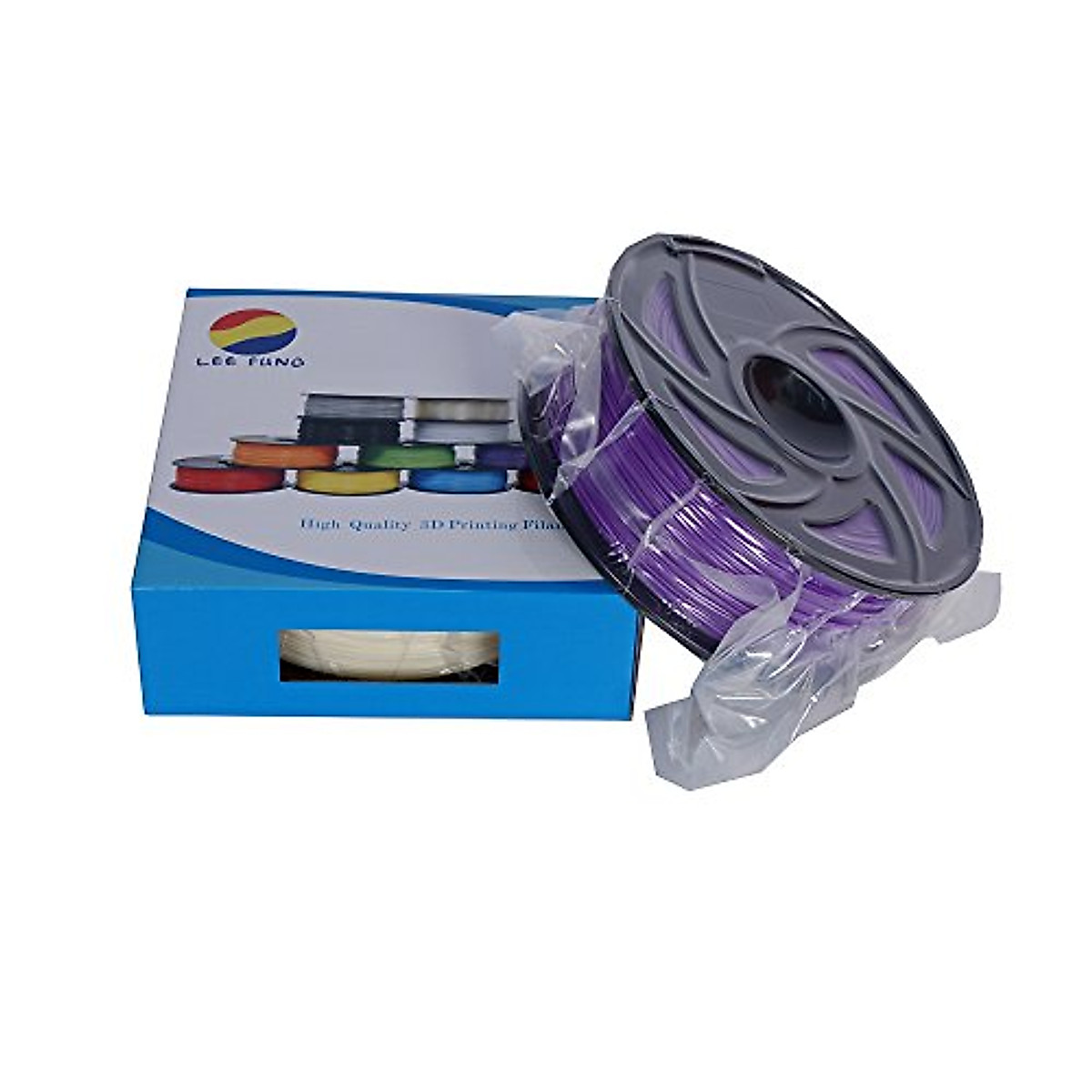 LEE FUNG ABS 3D Printer Filament 1.75mm,1kg (2.2lbs) Spool, Dimensional Accuracy +/- 0.05 mm Purple