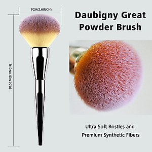 Foundation Brush,Daubigny Large Powder Brush Flat Arched Premium Durable Kabuki Makeup Brush Perfect For Blending Liquid,Cream and Flawless Powder,Buffing, Blending,Concealer …