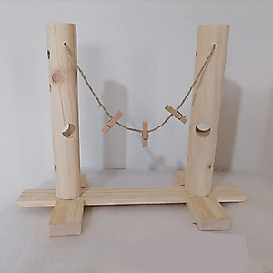 Rabbit Hay Feeder, Guinea Pig Vegetable Feeding Rack, Less Wasted Wooden Food Feeding Rack for Rabbit Guinea Pig Chinchilla