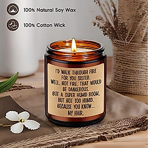 LEADO Scented Candles - Like a Sister Gifts for Women - Sister Gifts from Sister, Brother - Funny Mothers Day, Birthday Gifts for Sister, Little, Big Sister Gifts - Soul Sister, Best Sister Gifts