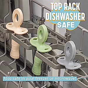 Upward Baby Spoons 3 pack - Baby Spoons Self Feeding 6 Months - Chewable Toddler Utensils with Anti Choke Barrier - Silicone baby spoons - Baby Utensils & Baby Feeding Supplies Infant First Stage