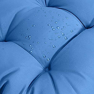 QILLOWAY Indoor/Outdoor High Back Chair Cushion,Spring/Summer Seasonal Replacement Cushions.(Marine Blue)