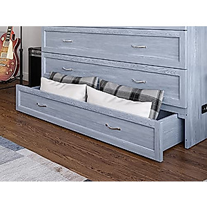 AFI, Northfield Murphy Bed Chest, Queen, Driftwood