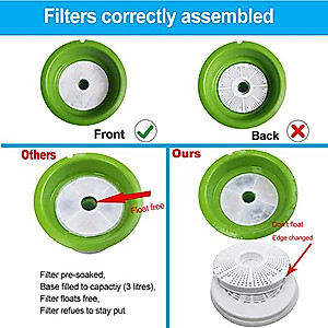 SAMANIJA 10-Pack Filters, Compatible with Catit Flower Fountains Cat Water Fountain Filter Replacement