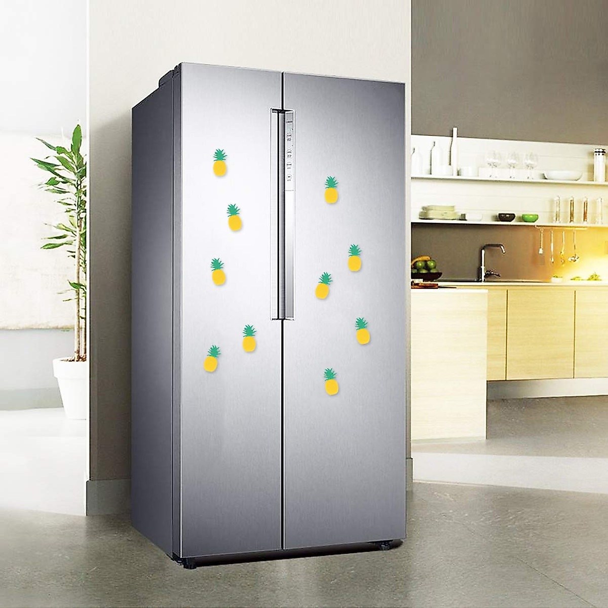 Garneck Refrigerator Magnets 10pcs Fridge Magnets Fruit Refrigerator Magnet Sticker Office Magnet Fruit Fridge Magnet (Pineapple) Cute Fridge Magnets