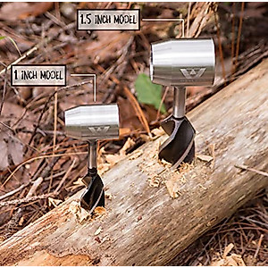 WEYLAND 1 1/2 Inch Bushcraft Settlers Tool - Survival Bushcraft Hand Auger Wrench - Bushcraft Gear and Equipment Scotch Eye Wood Drill Peg and Manual Hole Maker Multitool for Camping and Bushcrafting
