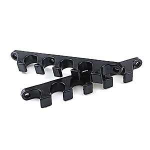 Meprotal 4pcs Adjustment Brackets for Patio Outdoor Lawn Yard Furniture or Chaise Lounges Replacement Position Adjuster Recliner Brace (5 Position - Black)
