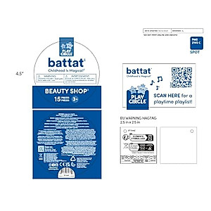 Battat- Play Circle- Hair Dryer With Sounds & Air – Carrying Case – Salon Accessories- Pretend Play Toys- Beauty Shop- 3 years + (15 Pieces)