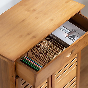 Suwoic Shoe Cabinet with 2 Doors for Entryway, 4 Tier Shoe Storage Cabinet, Freestanding Shoe Rack Storage Organiz for Closet, Living Room, Bedroom