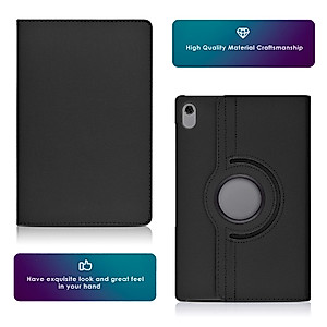 DETUOSI Rotating Case for Lenovo M10 FHD Plus 10.3" 2nd Gen 2020 (TB-X606F/X606X),360 Degree Rotate Multi-Angle Stand Folio Leather Protective Smart Book Cover + Auto Sleep/Wake + Elastic Band Closure