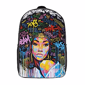 African Girl 3D Print Backpack Laptop Bookbag Travel Bag Unisex for Adult Game Fans Gifts For Backpack 17 Inches